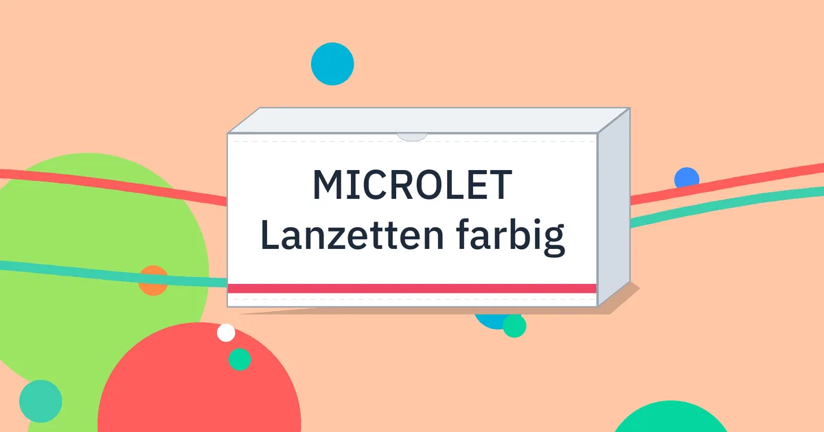 Symbolbild: Packung mit der Aufschrift MICROLET Lanzetten farbig (PZN 12360040) – Verfügbarkeit und Bezug in Apotheken in Frankfurt am Main