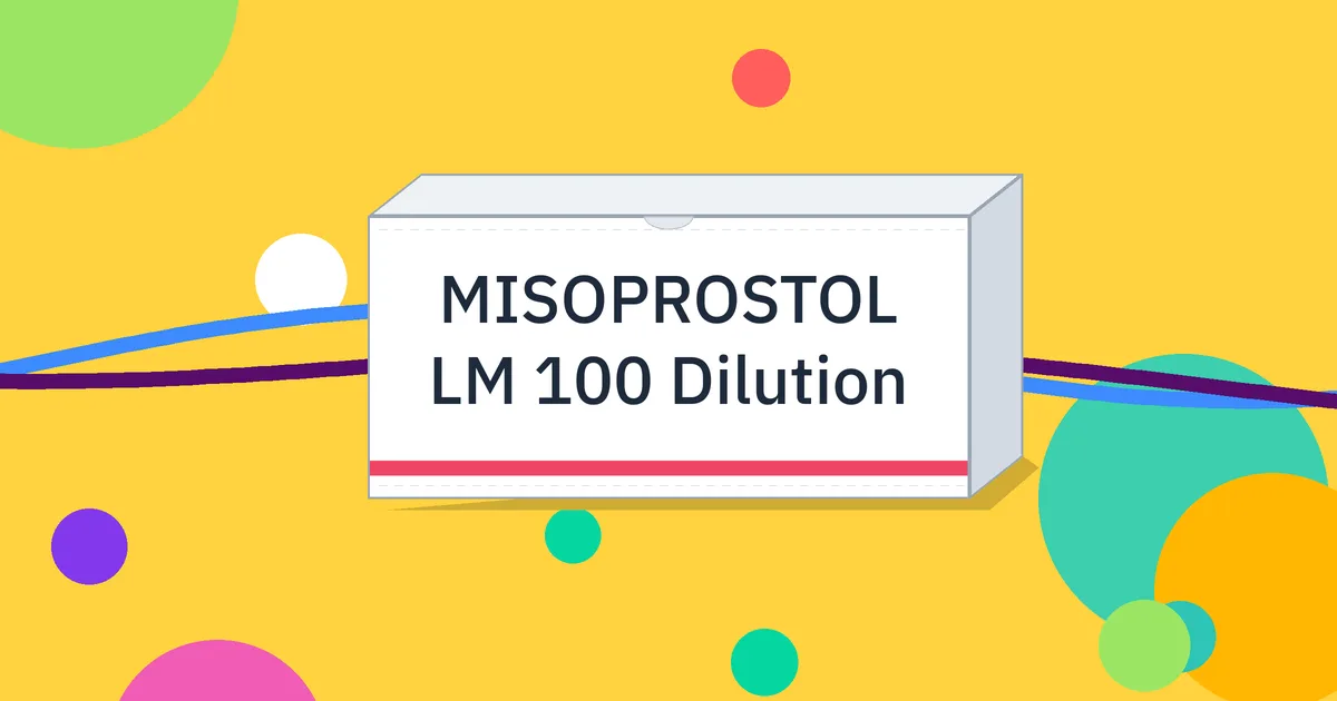 Symbolbild: Packung mit der Aufschrift MISOPROSTOL LM 100 Dilution (PZN 12956956) – Verfügbarkeit und Bezug in Apotheken in Frankfurt am Main