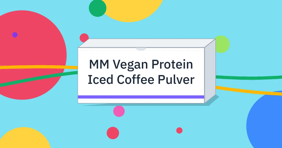 Symbolbild: Packung mit der Aufschrift MM Vegan Protein Iced Coffee Pulver (PZN 18650916) – Verfügbarkeit und Bezug in Apotheken in Frankfurt am Main