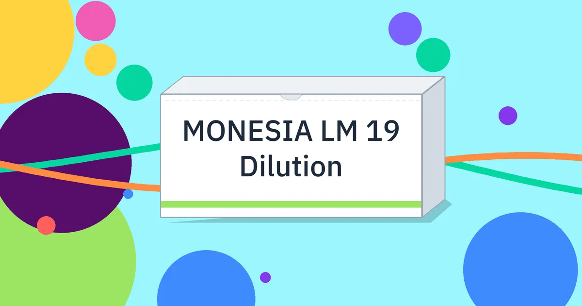 Symbolbild: Packung mit der Aufschrift MONESIA LM 19 Dilution (PZN 13610817) – Verfügbarkeit und Bezug in Apotheken in Frankfurt am Main