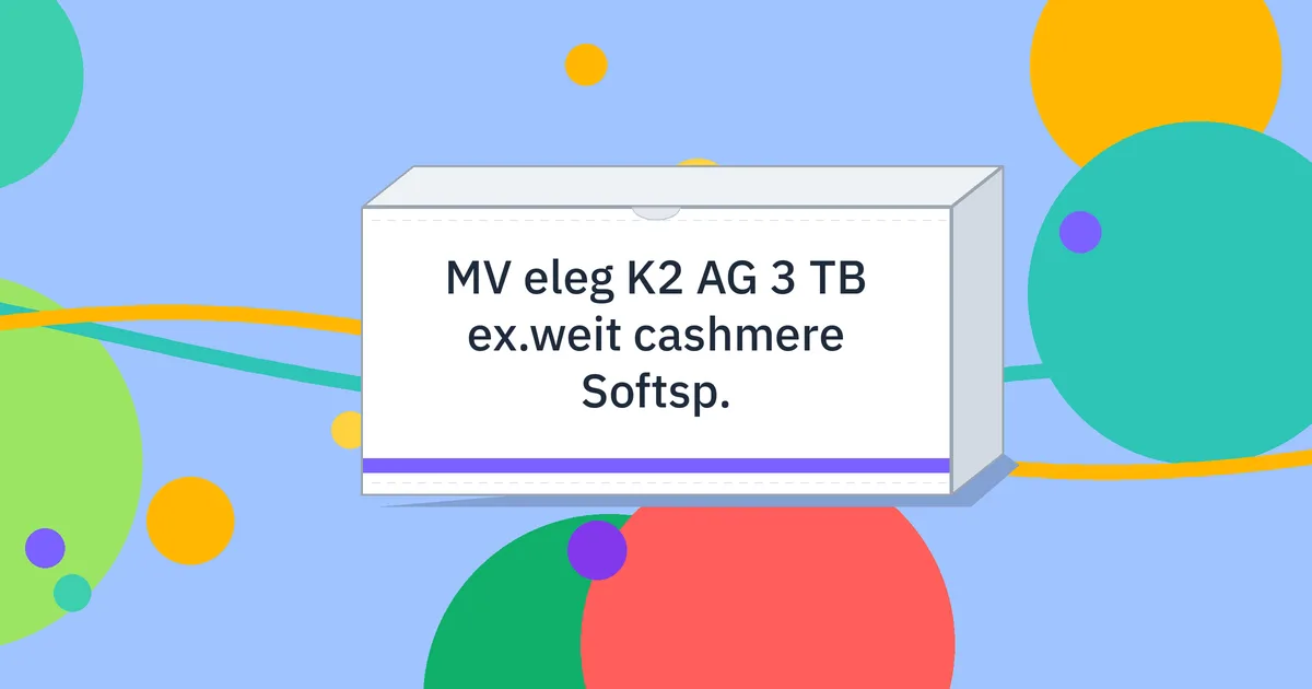 Symbolbild: Packung mit der Aufschrift MV eleg K2 AG 3 TB ex.weit cashmere Softsp. (PZN 14679685) – Verfügbarkeit und Bezug in Apotheken in Frankfurt am Main