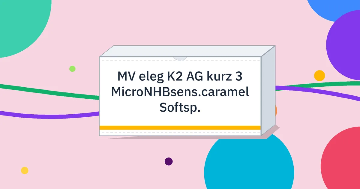 Symbolbild: Packung mit der Aufschrift MV eleg K2 AG kurz 3 MicroNHBsens.caramel Softsp. (PZN 16069643) – Verfügbarkeit und Bezug in Apotheken in Frankfurt am Main