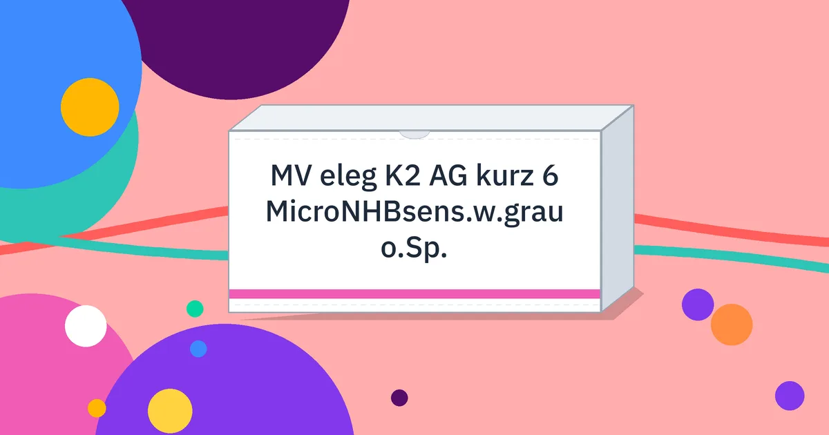 Symbolbild: Packung mit der Aufschrift MV eleg K2 AG kurz 6 MicroNHBsens.w.grau o.Sp. (PZN 18927298) – Verfügbarkeit und Bezug in Apotheken in Frankfurt am Main