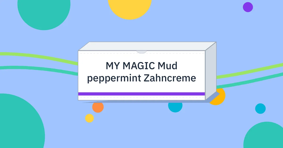 Symbolbild: Packung mit der Aufschrift MY MAGIC Mud peppermint Zahncreme (PZN 15226721) – Verfügbarkeit und Bezug in Apotheken in Frankfurt am Main