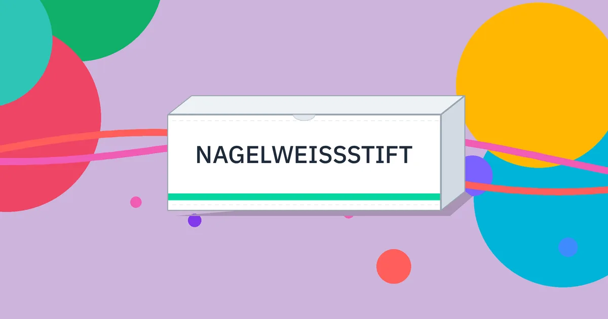 Symbolbild: Packung mit der Aufschrift NAGELWEISSSTIFT (PZN 06153785) – Verfügbarkeit und Bezug in Apotheken in Frankfurt am Main