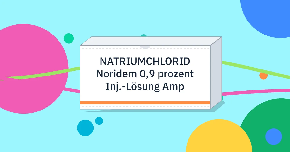 Symbolbild: Packung mit der Aufschrift NATRIUMCHLORID Noridem 0,9 prozent Inj.-Lösung Amp (PZN 16936502) – Verfügbarkeit und Bezug in Apotheken in Frankfurt am Main