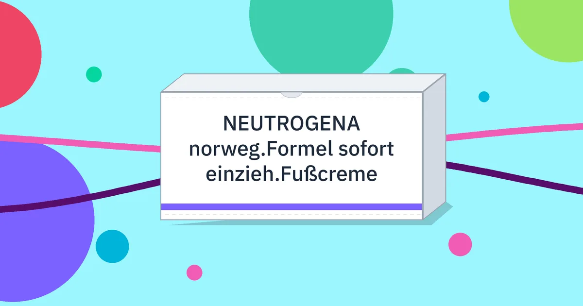 Symbolbild: Packung mit der Aufschrift NEUTROGENA norweg.Formel sofort einzieh.Fußcreme (PZN 19359689) – Verfügbarkeit und Bezug in Apotheken in Frankfurt am Main