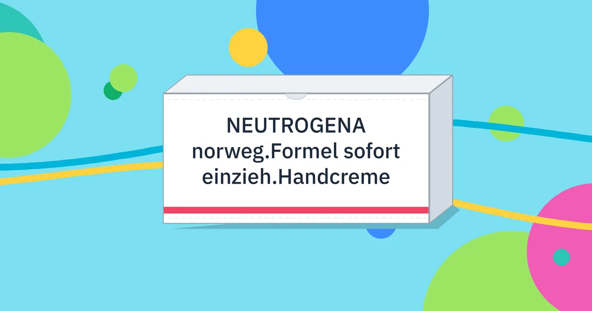 Symbolbild: Packung mit der Aufschrift NEUTROGENA norweg.Formel sofort einzieh.Handcreme (PZN 18334026) – Verfügbarkeit und Bezug in Apotheken in Frankfurt am Main