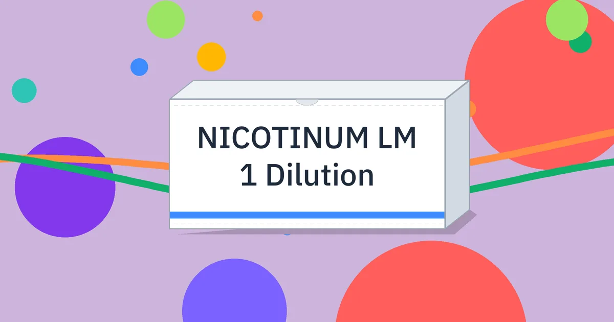 Symbolbild: Packung mit der Aufschrift NICOTINUM LM 1 Dilution (PZN 12968965) – Verfügbarkeit und Bezug in Apotheken in Frankfurt am Main