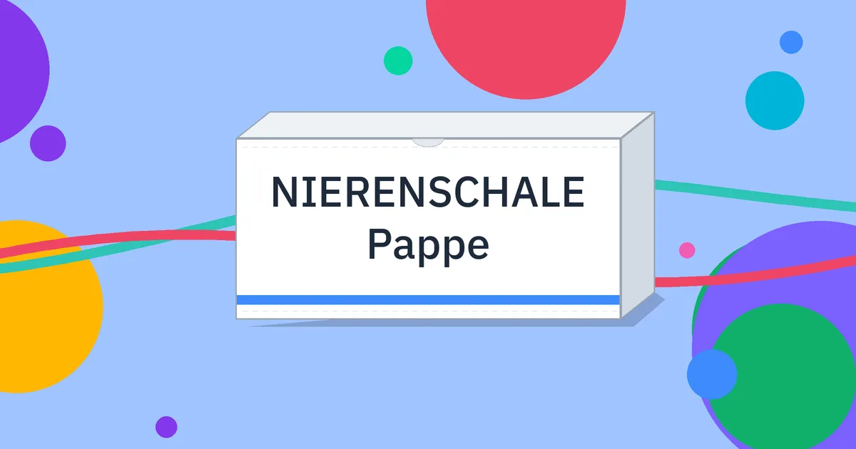 Symbolbild: Packung mit der Aufschrift NIERENSCHALE Pappe (PZN 15998932) – Verfügbarkeit und Bezug in Apotheken in Frankfurt am Main