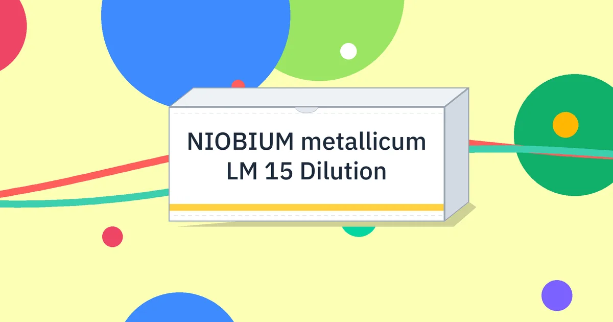 Symbolbild: Packung mit der Aufschrift NIOBIUM metallicum LM 15 Dilution (PZN 13619155) – Verfügbarkeit und Bezug in Apotheken in Frankfurt am Main