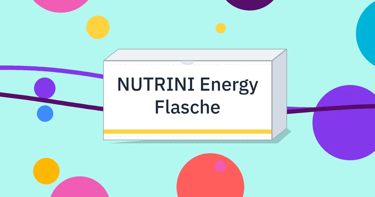 Symbolbild: Packung mit der Aufschrift NUTRINI Energy Flasche (PZN 02132800) – Verfügbarkeit und Bezug in Apotheken in Frankfurt am Main
