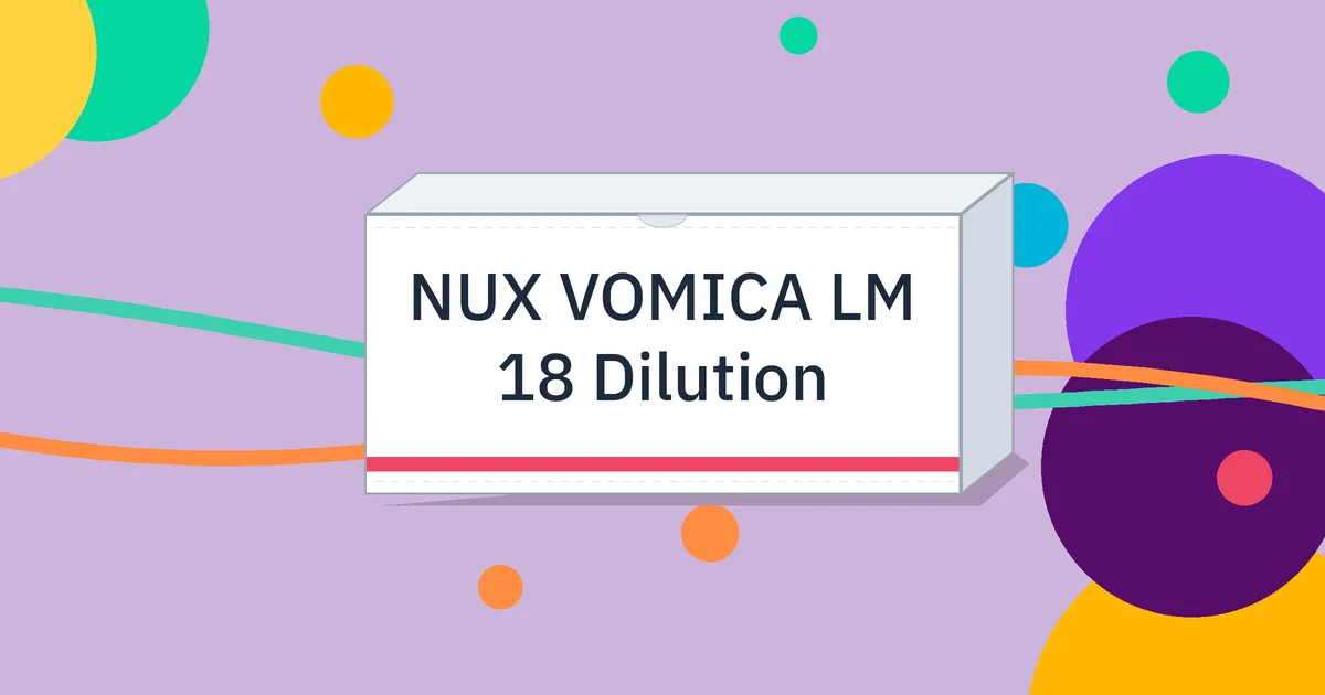 Symbolbild: Packung mit der Aufschrift NUX VOMICA LM 18 Dilution (PZN 02603151) – Verfügbarkeit und Bezug in Apotheken in Frankfurt am Main