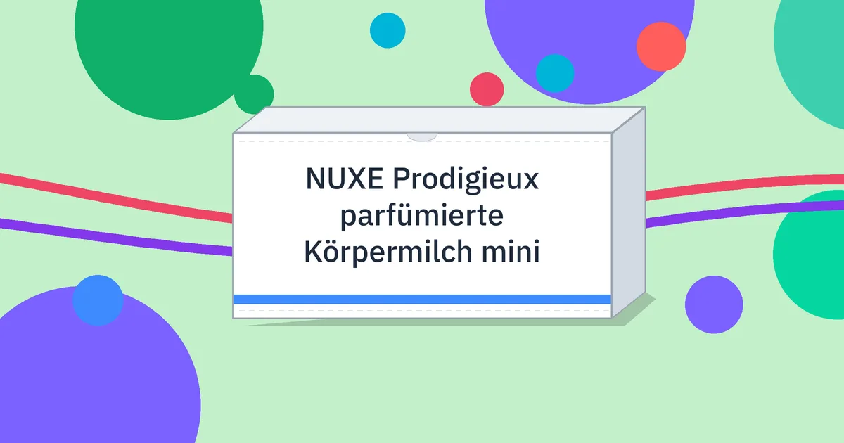Symbolbild: Packung mit der Aufschrift NUXE Prodigieux parfümierte Körpermilch mini (PZN 14277604) – Verfügbarkeit und Bezug in Apotheken in Frankfurt am Main