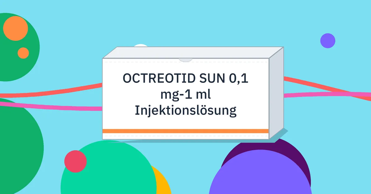 Symbolbild: Packung mit der Aufschrift OCTREOTID SUN 0,1 mg-1 ml Injektionslösung (PZN 09298337) – Verfügbarkeit und Bezug in Apotheken in Frankfurt am Main