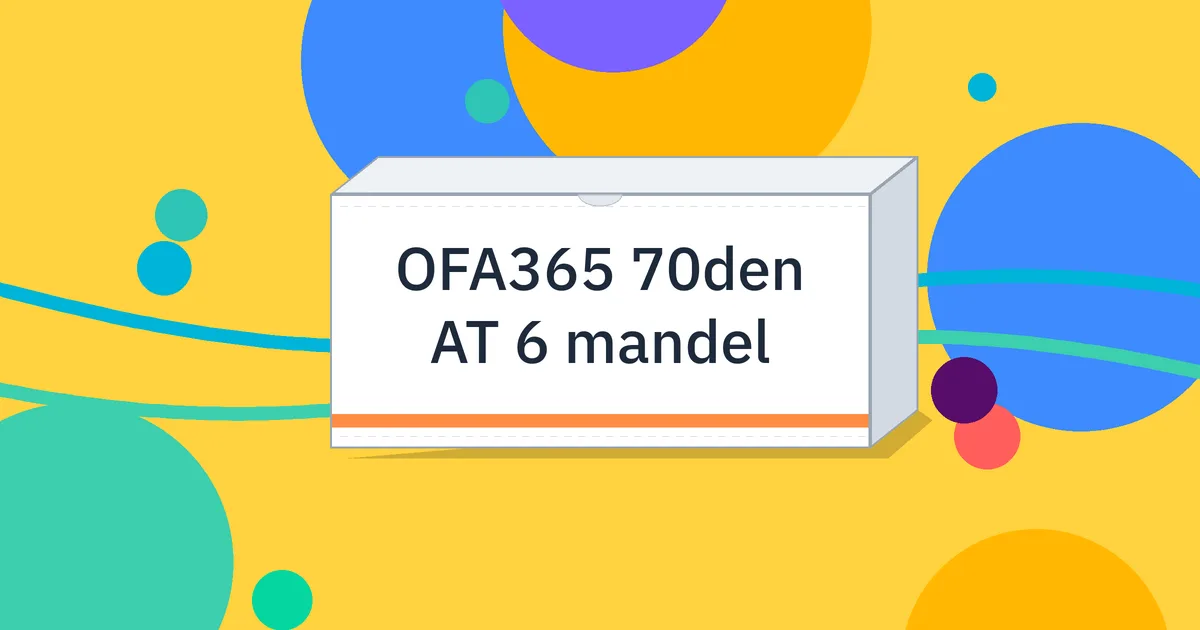 Symbolbild: Packung mit der Aufschrift OFA365 70den AT 6 mandel (PZN 16722669) – Verfügbarkeit und Bezug in Apotheken in Frankfurt am Main