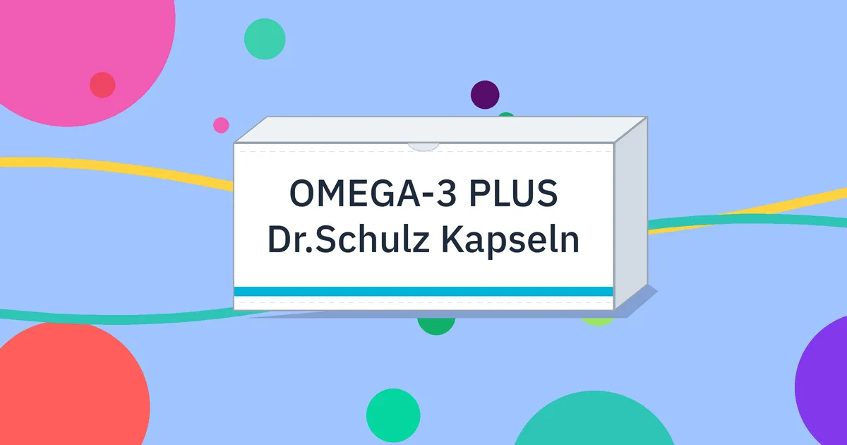 Symbolbild: Packung mit der Aufschrift OMEGA-3 PLUS Dr.Schulz Kapseln (PZN 13600078) – Verfügbarkeit und Bezug in Apotheken in Frankfurt am Main