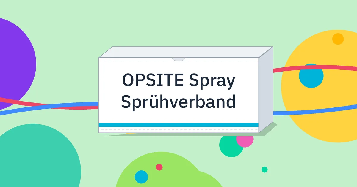 Symbolbild: Packung mit der Aufschrift OPSITE Spray Sprühverband (PZN 00744539) – Verfügbarkeit und Bezug in Apotheken in Frankfurt am Main