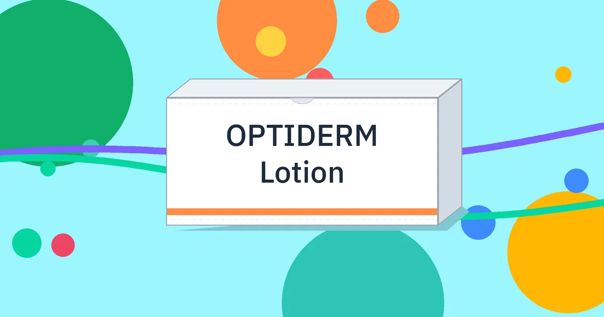 Symbolbild: Packung mit der Aufschrift OPTIDERM Lotion (PZN 03103232) – Verfügbarkeit und Bezug in Apotheken in Frankfurt am Main