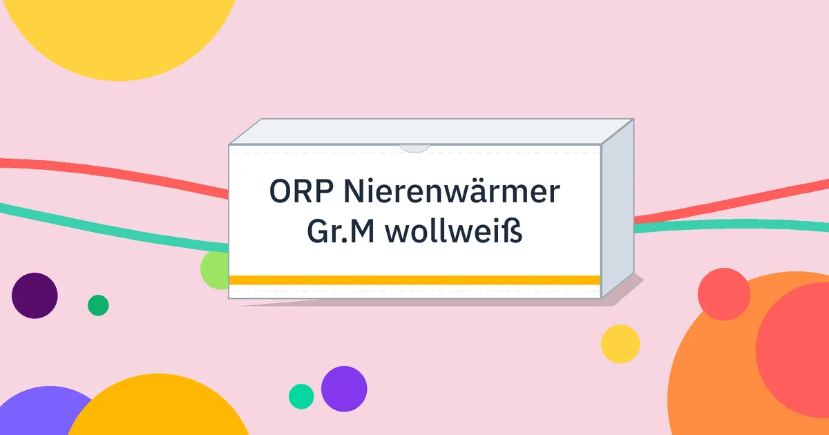 Symbolbild: Packung mit der Aufschrift ORP Nierenwärmer Gr.M wollweiß (PZN 04901987) – Verfügbarkeit und Bezug in Apotheken in Frankfurt am Main