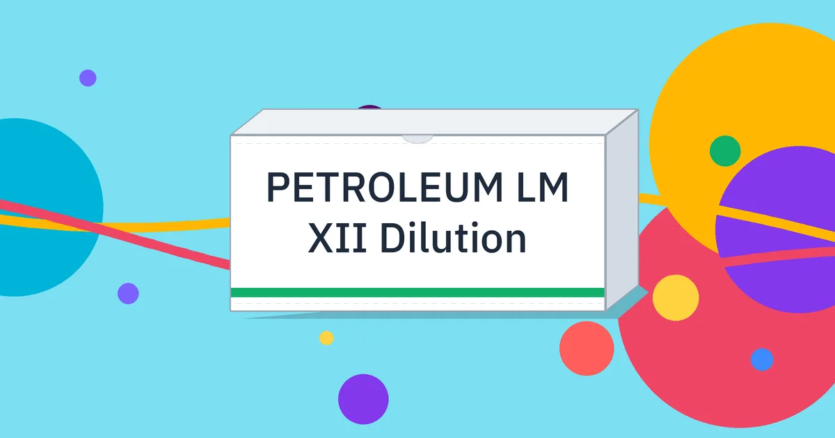 Symbolbild: Packung mit der Aufschrift PETROLEUM LM XII Dilution (PZN 02821534) – Verfügbarkeit und Bezug in Apotheken in Frankfurt am Main
