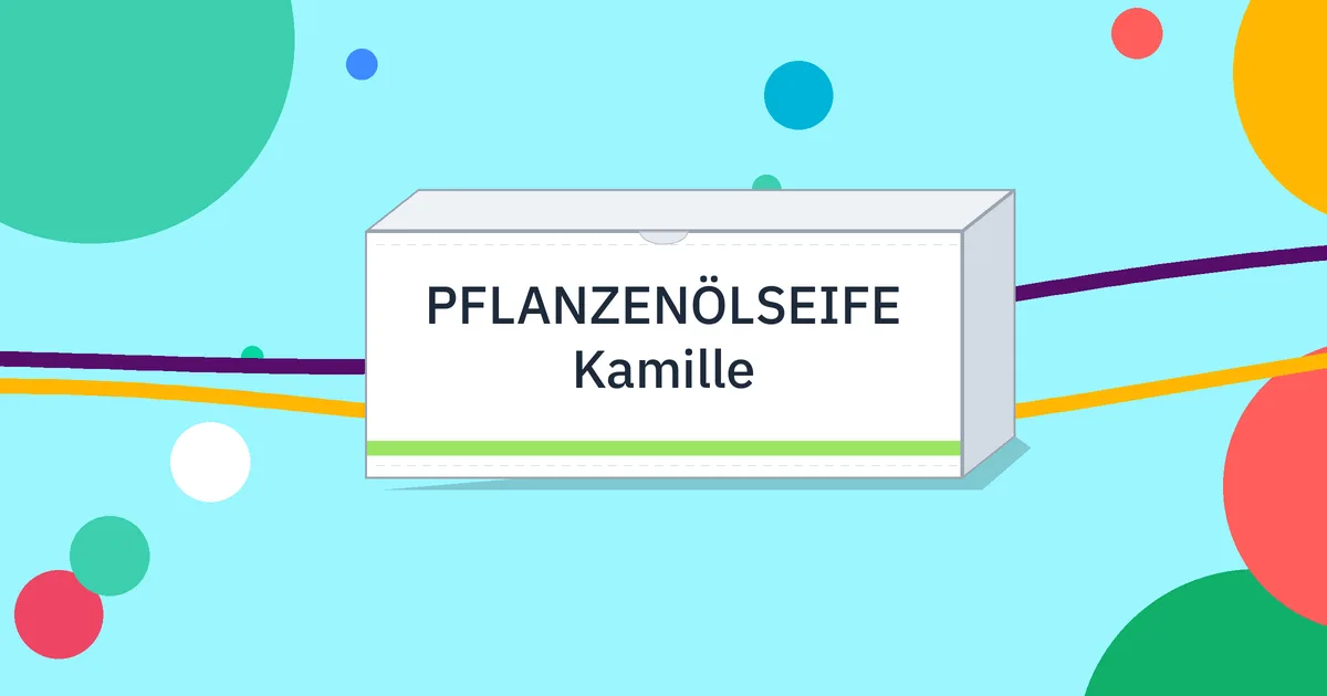 Symbolbild: Packung mit der Aufschrift PFLANZENÖLSEIFE Kamille (PZN 17428305) – Verfügbarkeit und Bezug in Apotheken in Frankfurt am Main
