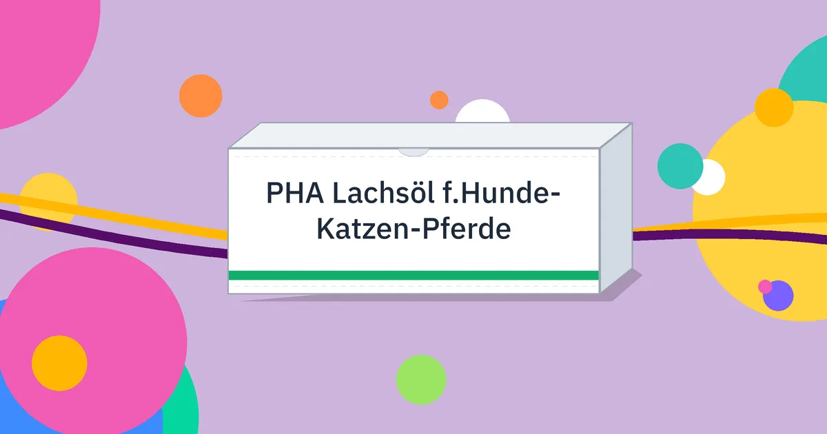 Symbolbild: Packung mit der Aufschrift PHA Lachsöl f.Hunde-Katzen-Pferde (PZN 17979117) – Verfügbarkeit und Bezug in Apotheken in Frankfurt am Main