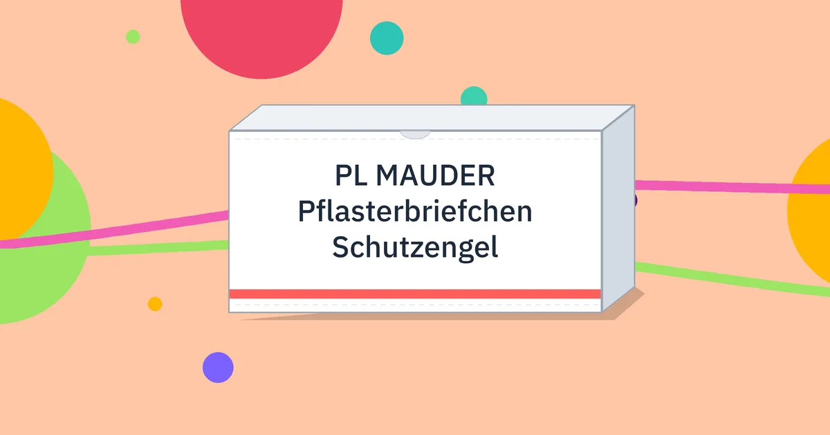 Symbolbild: Packung mit der Aufschrift PL MAUDER Pflasterbriefchen Schutzengel (PZN 19435232) – Verfügbarkeit und Bezug in Apotheken in Frankfurt am Main