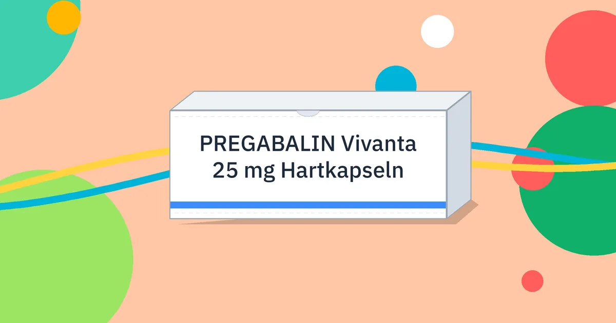 Symbolbild: Packung mit der Aufschrift PREGABALIN Vivanta 25 mg Hartkapseln (PZN 16663470) – Verfügbarkeit und Bezug in Apotheken in Frankfurt am Main
