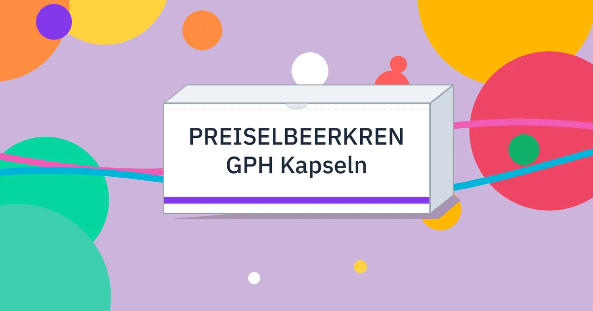 Symbolbild: Packung mit der Aufschrift PREISELBEERKREN GPH Kapseln (PZN 10265076) – Verfügbarkeit und Bezug in Apotheken in Frankfurt am Main