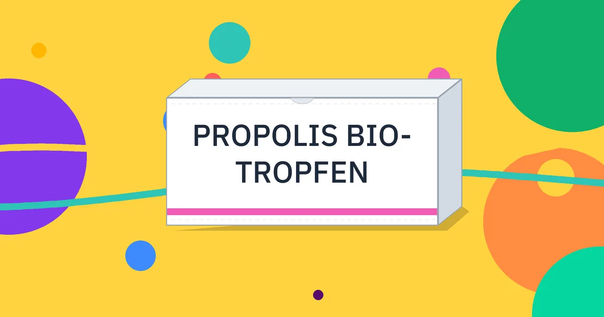 Symbolbild: Packung mit der Aufschrift PROPOLIS BIO-TROPFEN (PZN 16400842) – Verfügbarkeit und Bezug in Apotheken in Frankfurt am Main