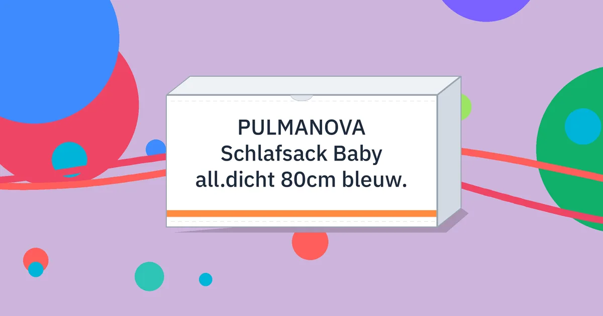Symbolbild: Packung mit der Aufschrift PULMANOVA Schlafsack Baby all.dicht 80cm bleuw. (PZN 00856646) – Verfügbarkeit und Bezug in Apotheken in Frankfurt am Main