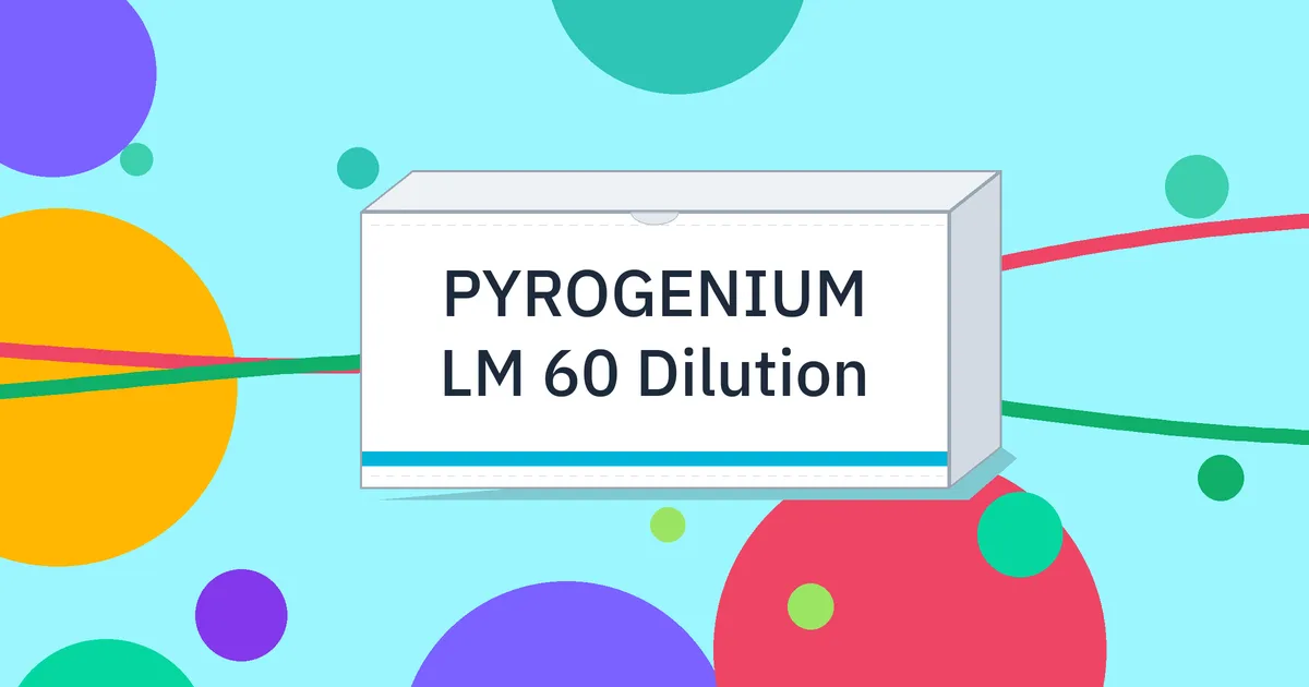 Symbolbild: Packung mit der Aufschrift PYROGENIUM LM 60 Dilution (PZN 13045240) – Verfügbarkeit und Bezug in Apotheken in Frankfurt am Main