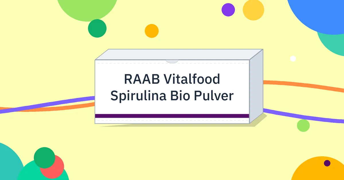 Symbolbild: Packung mit der Aufschrift RAAB Vitalfood Spirulina Bio Pulver (PZN 19305630) – Verfügbarkeit und Bezug in Apotheken in Frankfurt am Main