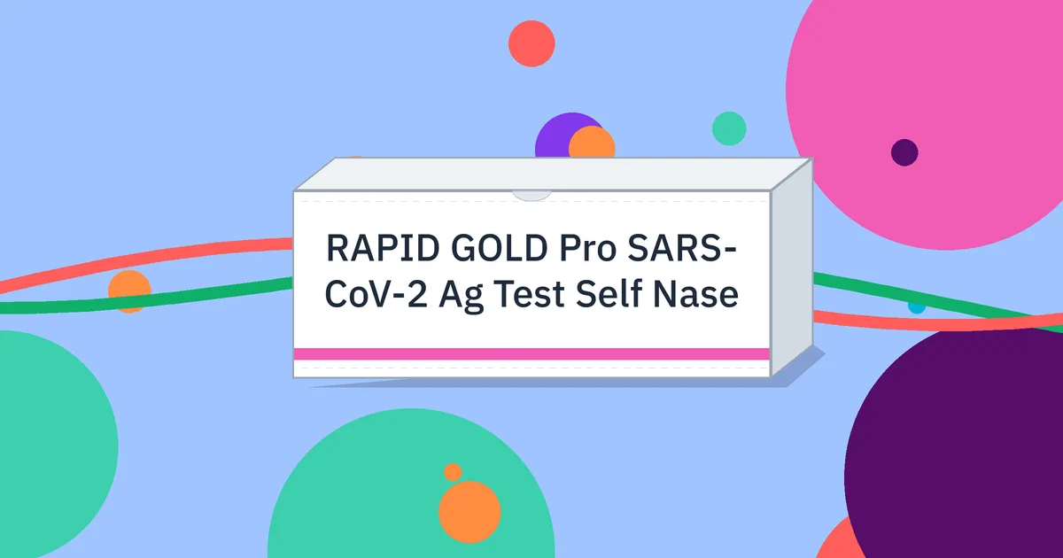 Symbolbild: Packung mit der Aufschrift RAPID GOLD Pro SARS-CoV-2 Ag Test Self Nase (PZN 18229186) – Verfügbarkeit und Bezug in Apotheken in Frankfurt am Main
