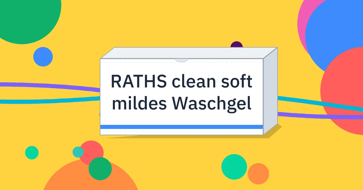 Symbolbild: Packung mit der Aufschrift RATHS clean soft mildes Waschgel (PZN 16708250) – Verfügbarkeit und Bezug in Apotheken in Frankfurt am Main