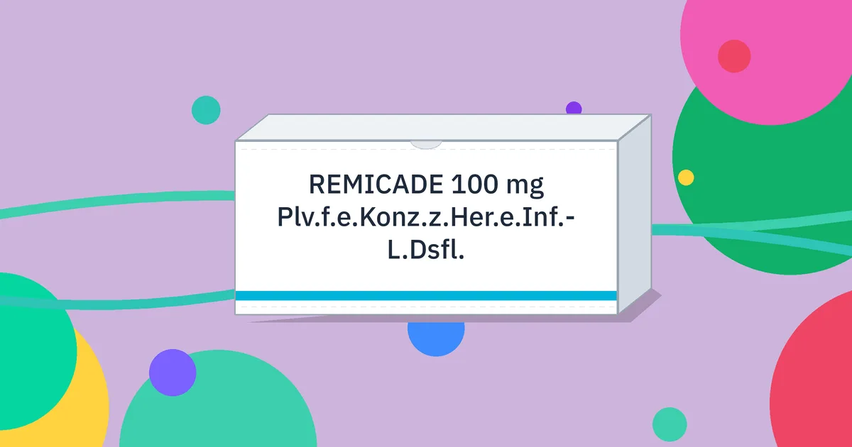 Symbolbild: Packung mit der Aufschrift REMICADE 100 mg Plv.f.e.Konz.z.Her.e.Inf.-L.Dsfl. (PZN 06939959) – Verfügbarkeit und Bezug in Apotheken in Frankfurt am Main