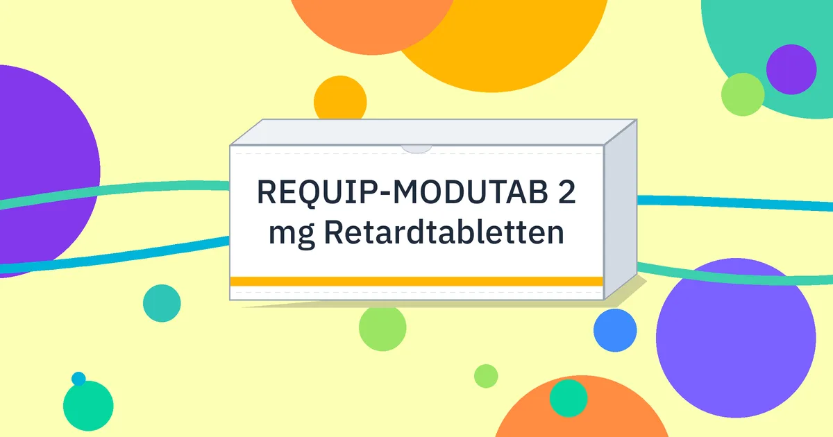 Symbolbild: Packung mit der Aufschrift REQUIP-MODUTAB 2 mg Retardtabletten (PZN 16134139) – Verfügbarkeit und Bezug in Apotheken in Frankfurt am Main
