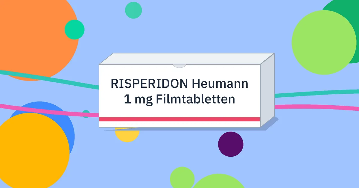 Symbolbild: Packung mit der Aufschrift RISPERIDON Heumann 1 mg Filmtabletten (PZN 01551541) – Verfügbarkeit und Bezug in Apotheken in Frankfurt am Main