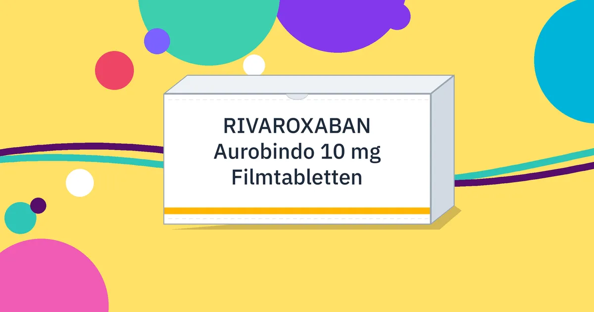 Symbolbild: Packung mit der Aufschrift RIVAROXABAN Aurobindo 10 mg Filmtabletten (PZN 18737132) – Verfügbarkeit und Bezug in Apotheken in Frankfurt am Main