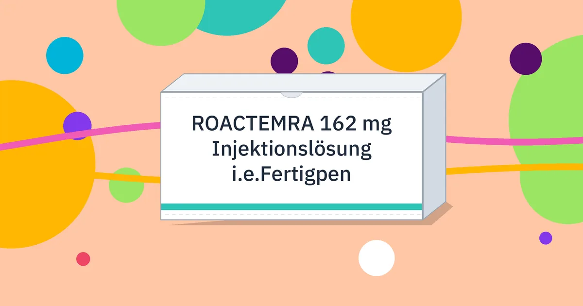Symbolbild: Packung mit der Aufschrift ROACTEMRA 162 mg Injektionslösung i.e.Fertigpen (PZN 15614920) – Verfügbarkeit und Bezug in Apotheken in Frankfurt am Main