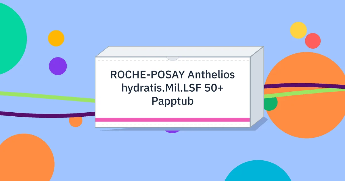 Symbolbild: Packung mit der Aufschrift ROCHE-POSAY Anthelios hydratis.Mil.LSF 50+ Papptub (PZN 16851622) – Verfügbarkeit und Bezug in Apotheken in Frankfurt am Main