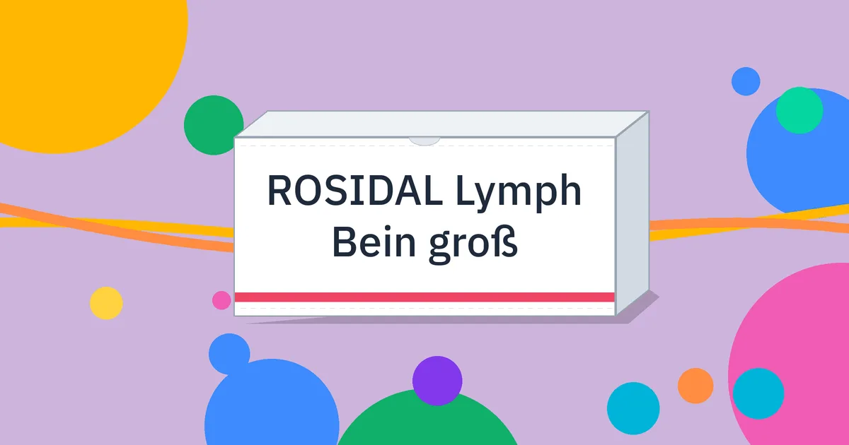 Symbolbild: Packung mit der Aufschrift ROSIDAL Lymph Bein groß (PZN 18050613) – Verfügbarkeit und Bezug in Apotheken in Frankfurt am Main