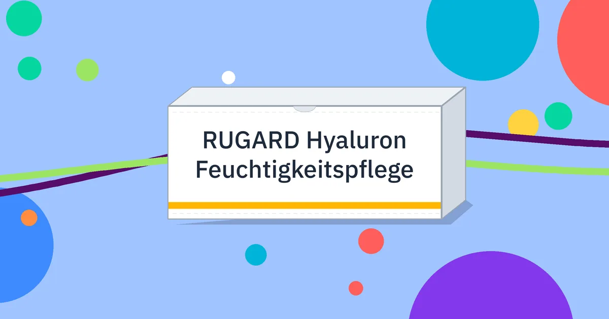 Symbolbild: Packung mit der Aufschrift RUGARD Hyaluron Feuchtigkeitspflege (PZN 10258975) – Verfügbarkeit und Bezug in Apotheken in Frankfurt am Main
