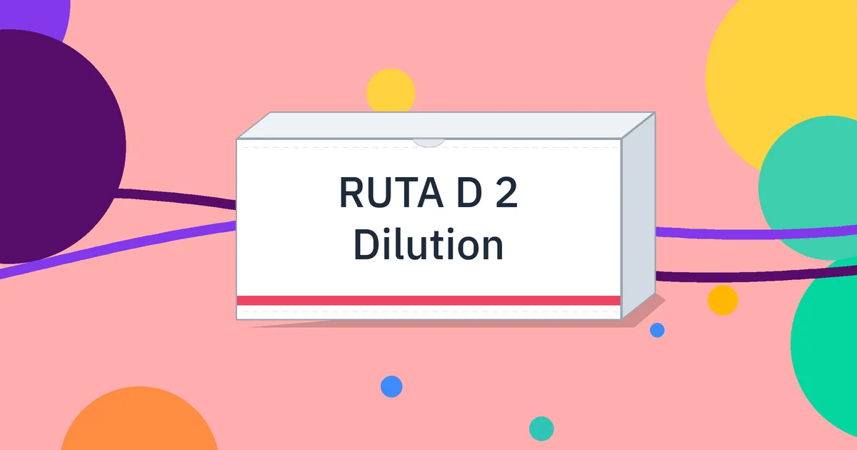 Symbolbild: Packung mit der Aufschrift RUTA D 2 Dilution (PZN 02402524) – Verfügbarkeit und Bezug in Apotheken in Frankfurt am Main