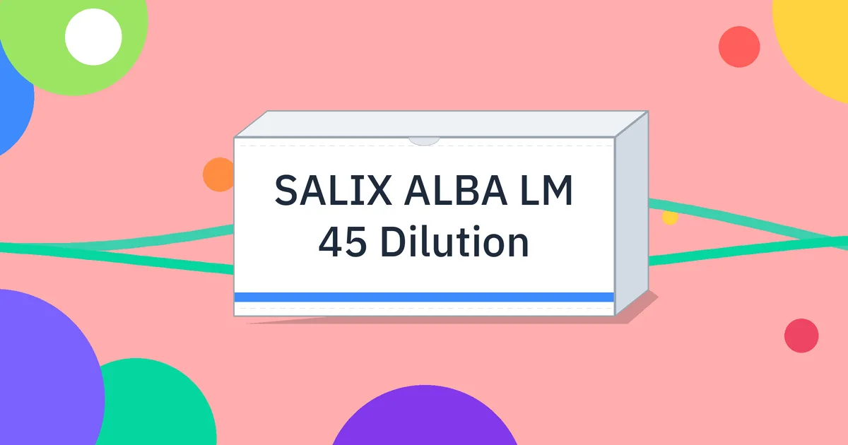 Symbolbild: Packung mit der Aufschrift SALIX ALBA LM 45 Dilution (PZN 13177875) – Verfügbarkeit und Bezug in Apotheken in Frankfurt am Main