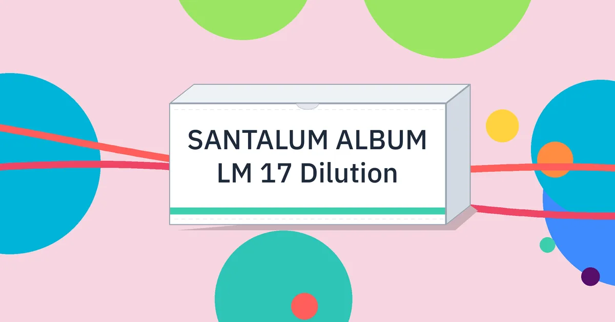 Symbolbild: Packung mit der Aufschrift SANTALUM ALBUM LM 17 Dilution (PZN 13684514) – Verfügbarkeit und Bezug in Apotheken in Frankfurt am Main