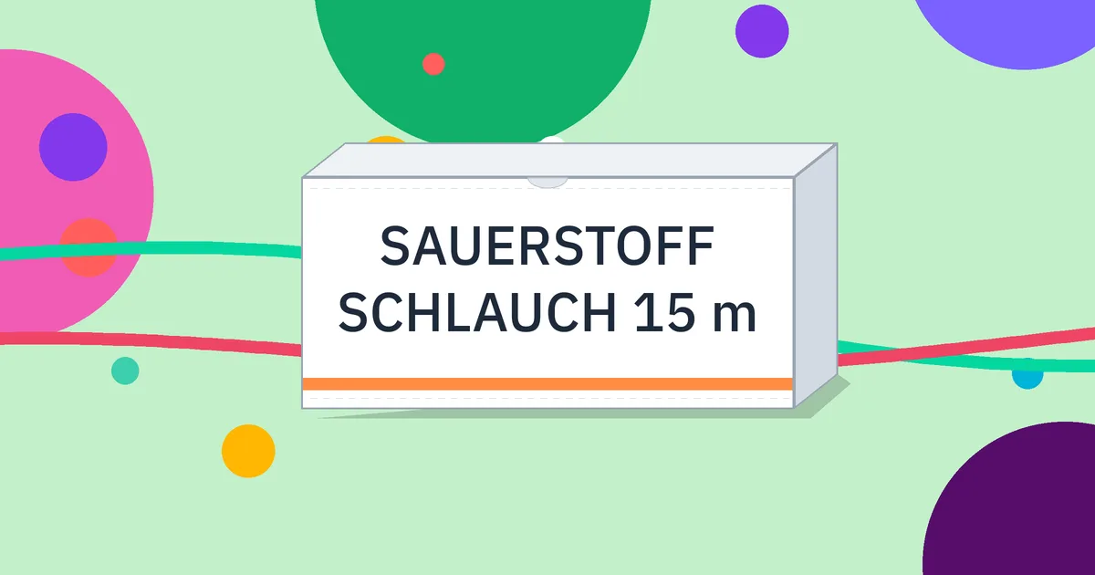 Symbolbild: Packung mit der Aufschrift SAUERSTOFF SCHLAUCH 15 m (PZN 00167473) – Verfügbarkeit und Bezug in Apotheken in Frankfurt am Main