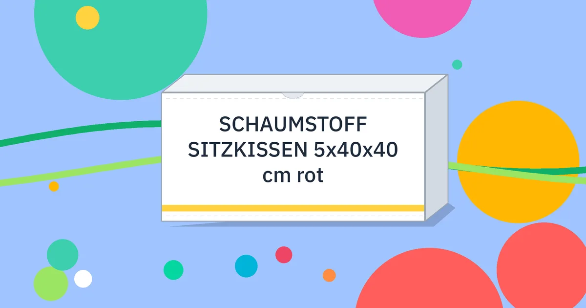 Symbolbild: Packung mit der Aufschrift SCHAUMSTOFF SITZKISSEN 5x40x40 cm rot (PZN 03772677) – Verfügbarkeit und Bezug in Apotheken in Frankfurt am Main