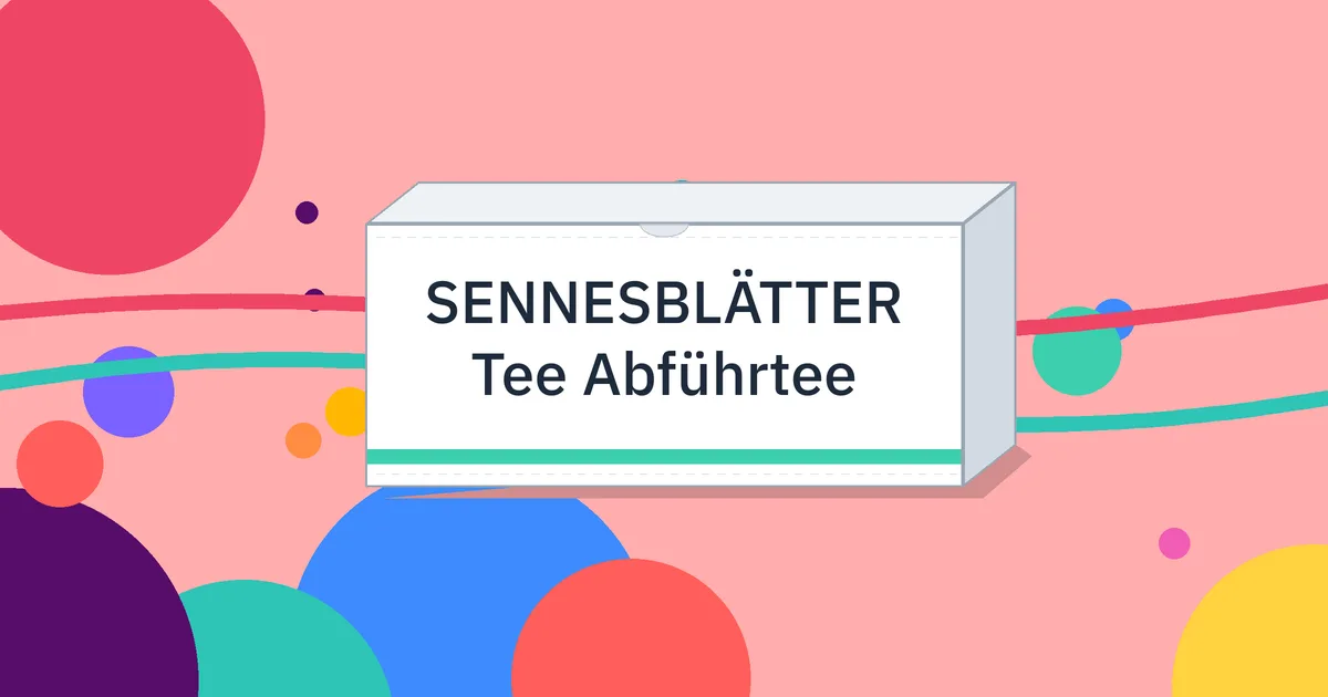 Symbolbild: Packung mit der Aufschrift SENNESBLÄTTER Tee Abführtee (PZN 05543946) – Verfügbarkeit und Bezug in Apotheken in Frankfurt am Main